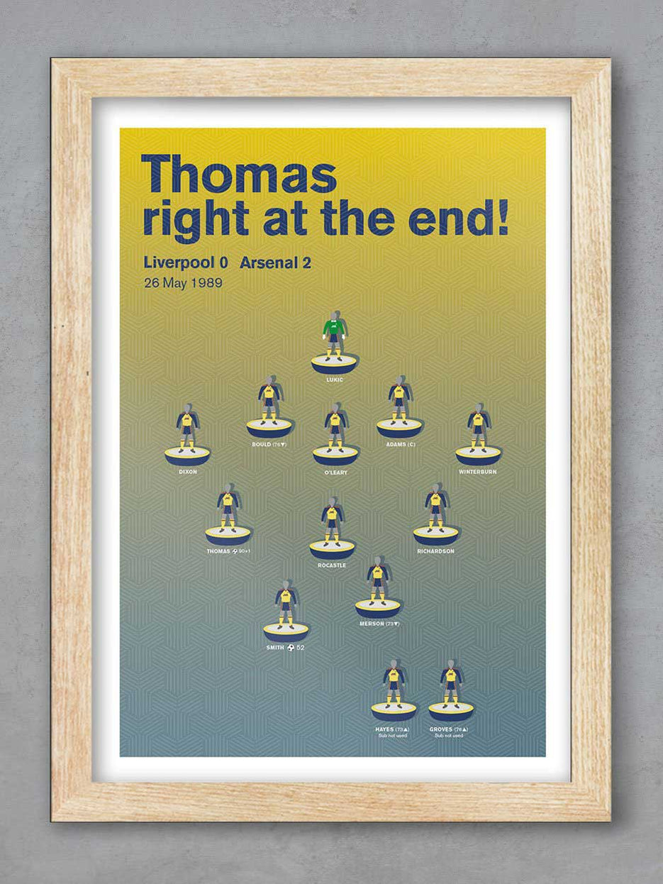 Arsenal '89 Football Poster Print — The Northern Line