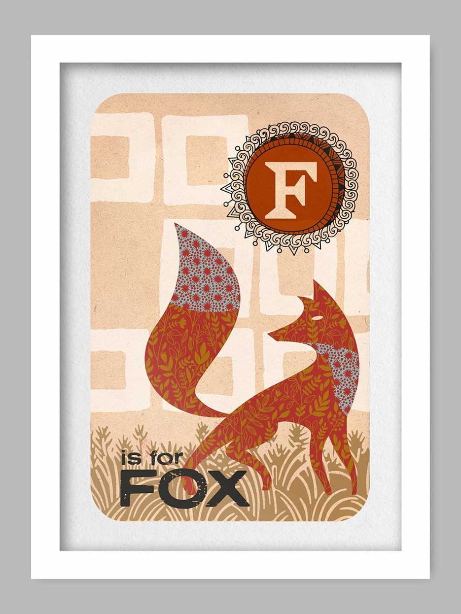 F is for Fox Poster Print — The Northern Line