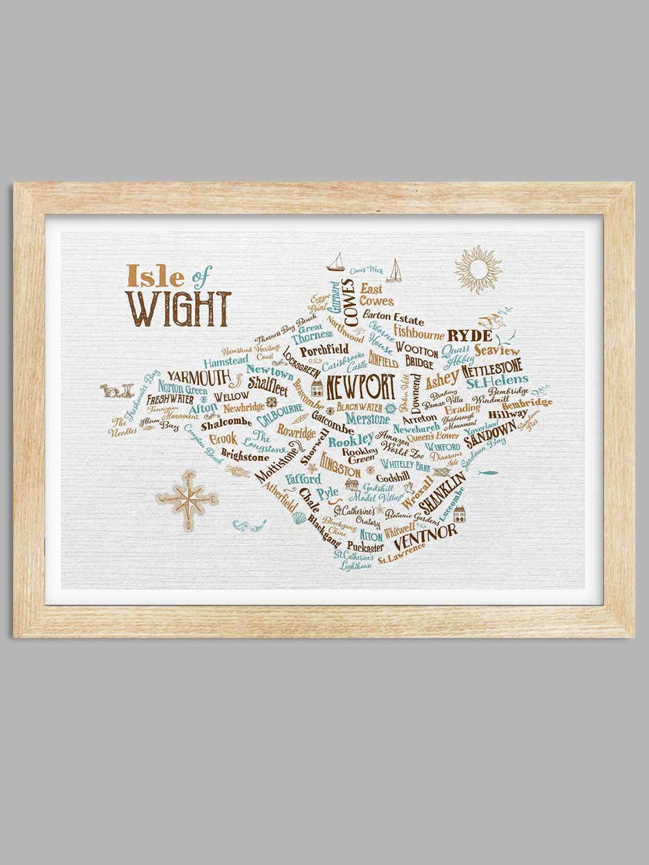Map of The Isle of Wight - Poster print — The Northern Line