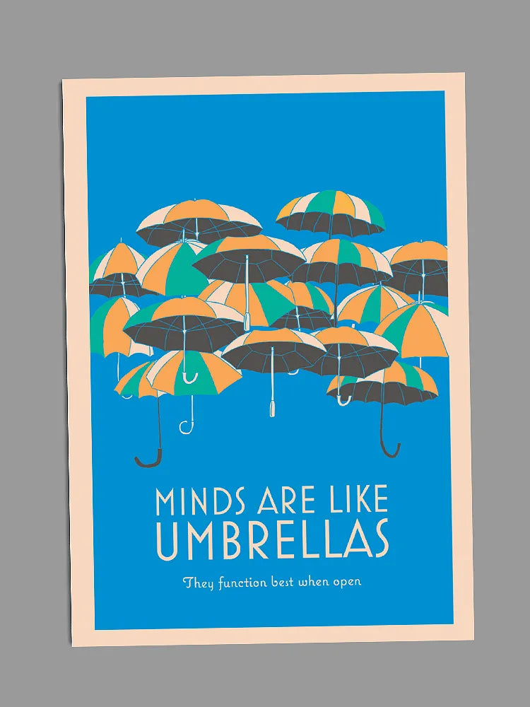 Minds Are Like Umbrellas - Blank Greeting Card — The Northern Line