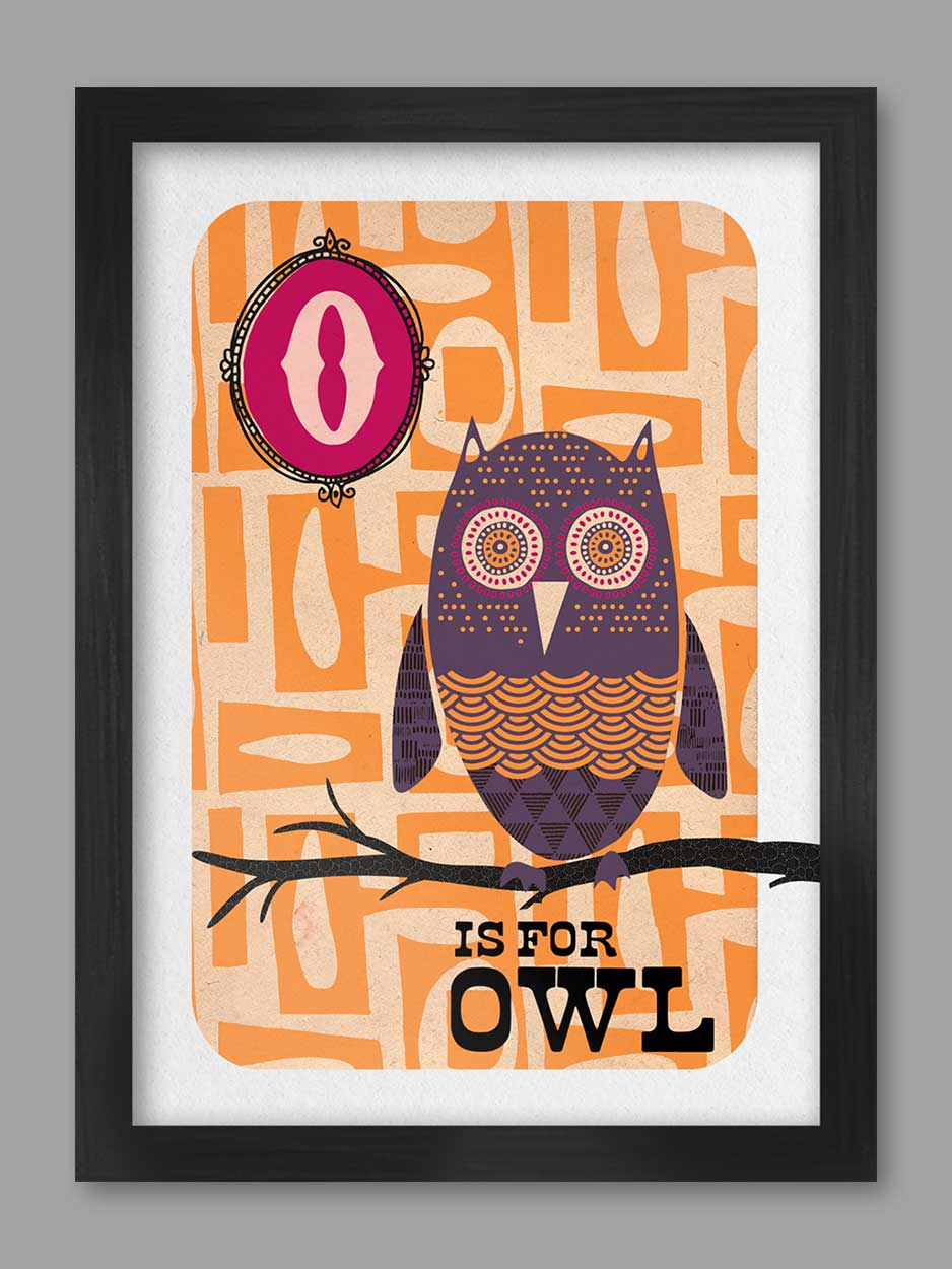 O is for Owl Poster Print — The Northern Line