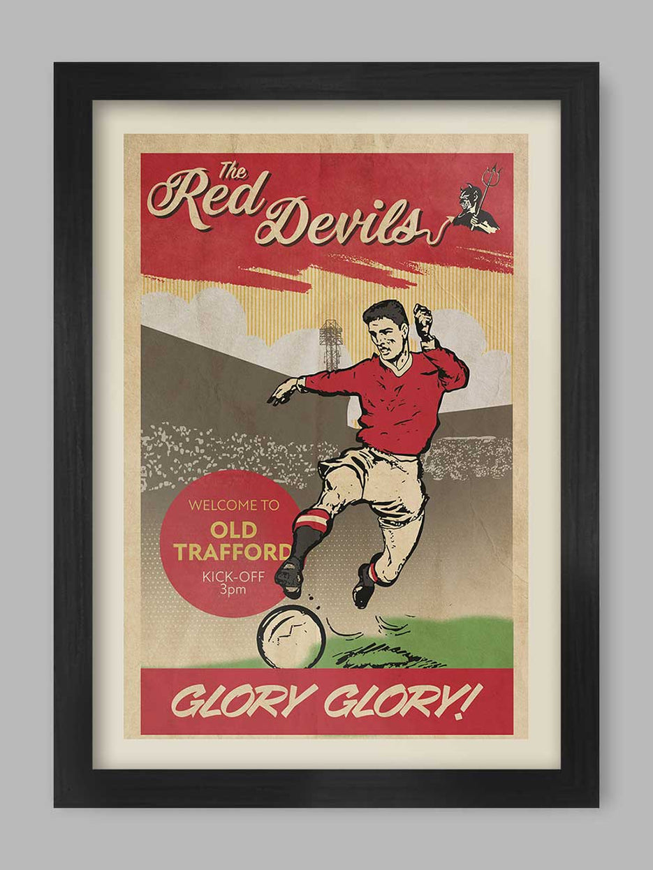Red Devils Football Poster Print — The Northern Line