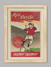 Red Devils Football Poster Print — The Northern Line