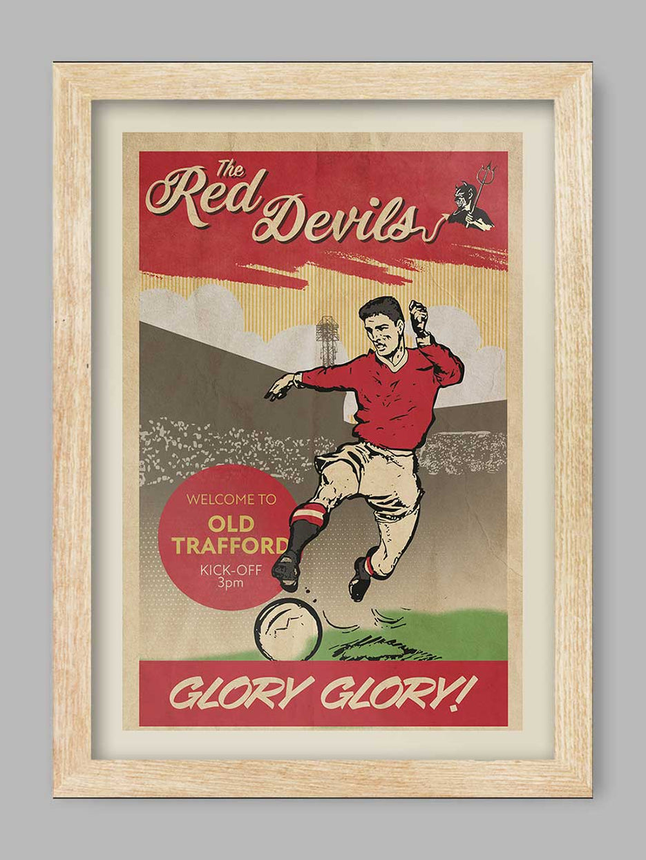 Red Devils Football Poster Print — The Northern Line