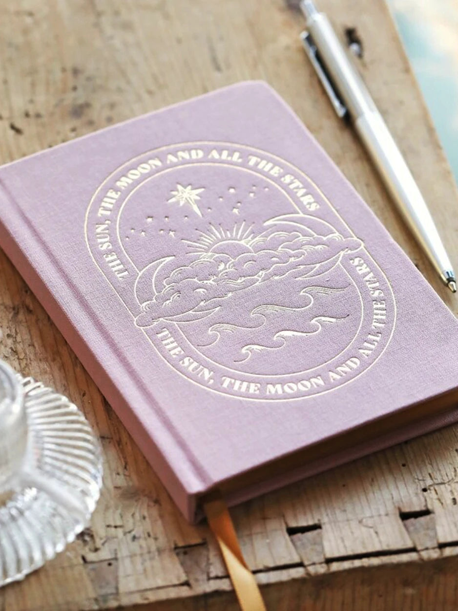 Pink Sun & Moon Hardback Notebook — The Northern Line