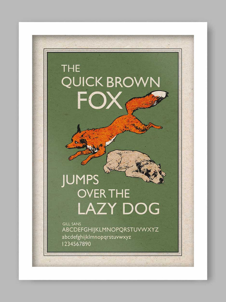 The Quick Brown Fox Poster Print — The Northern Line