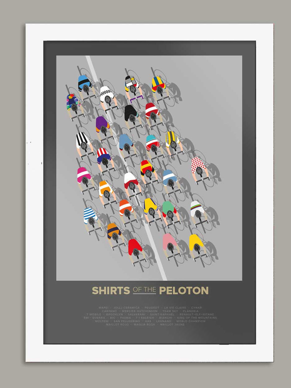 The Shirts of the Peloton Cycling Poster Print — The Northern Line
