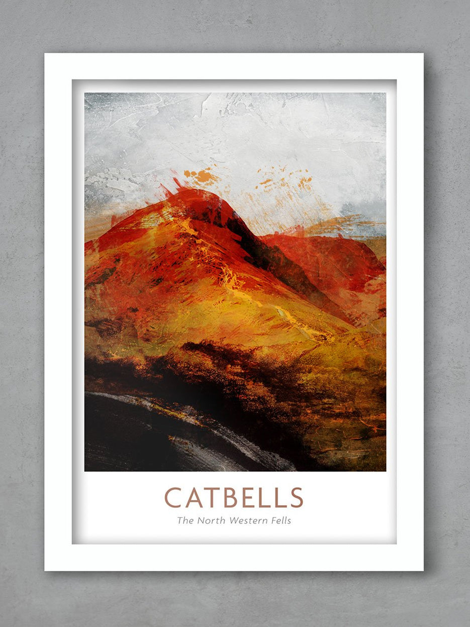 Catbells from Skelgill - Abstract Poster print — The Northern Line