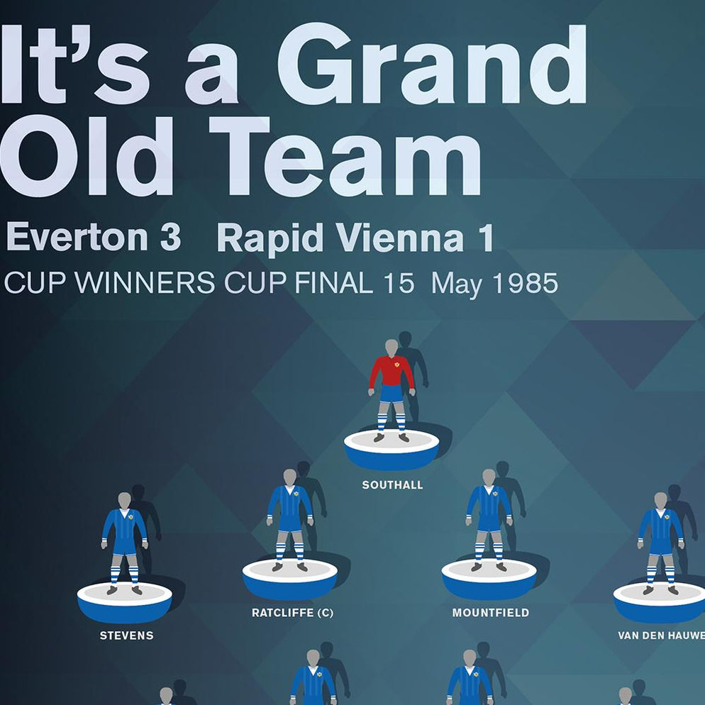 Everton 85 - Cup Winners Cup Poster Print — The Northern Line