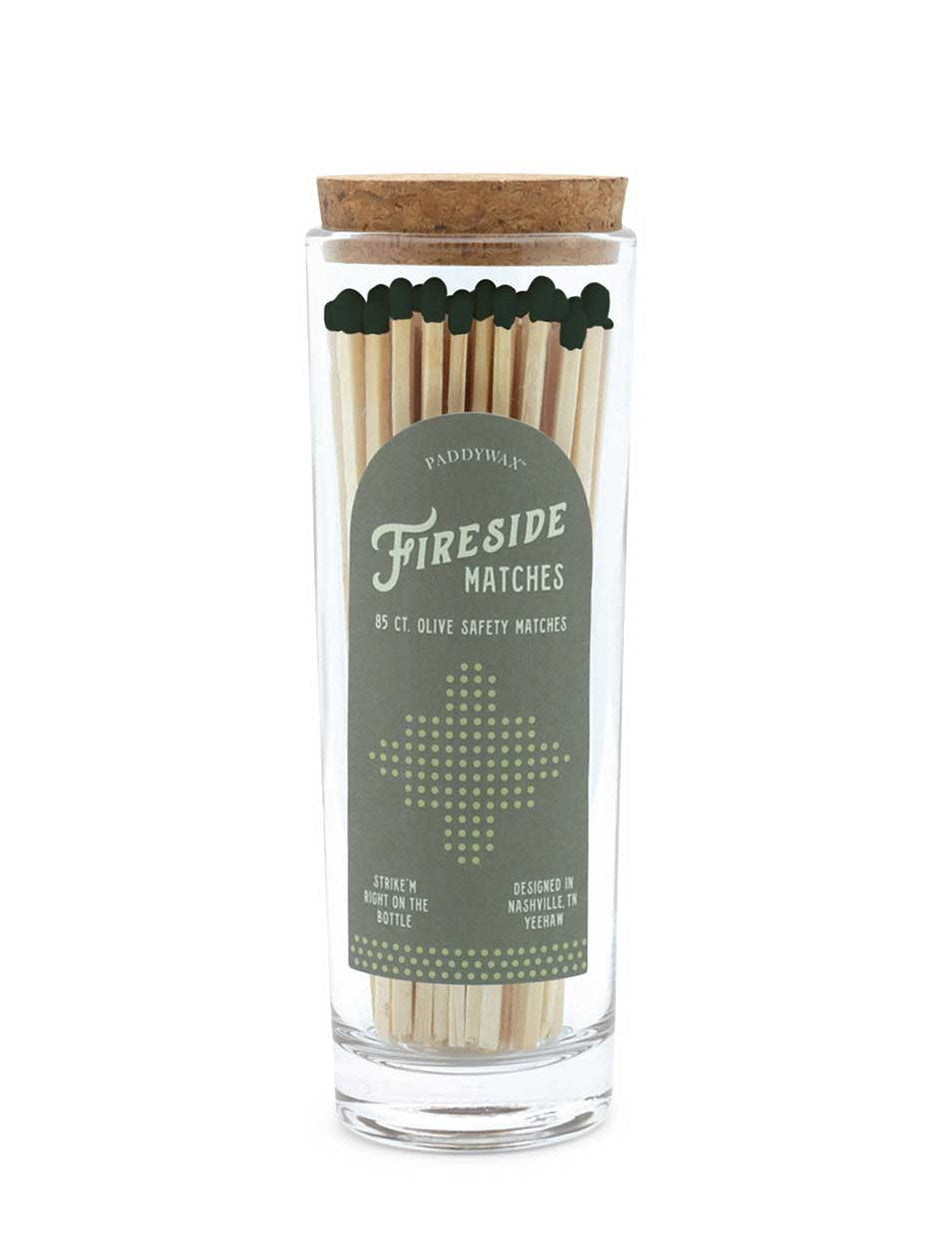 Fireside Safety Matches - Olive Green — The Northern Line