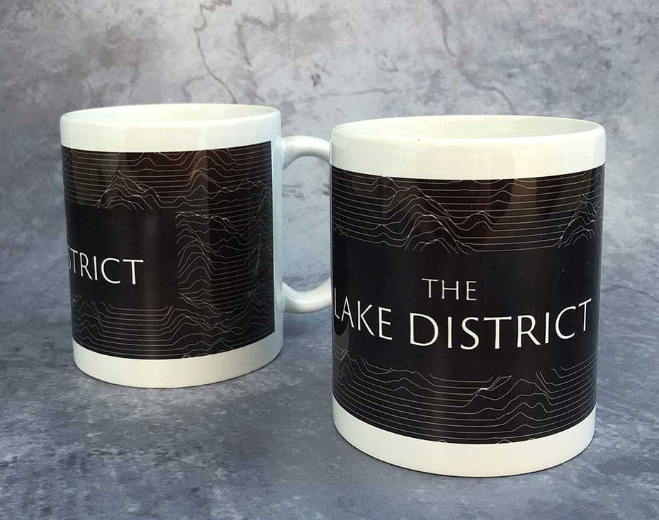 Lake District Contours Mug Designed by The Northern Line