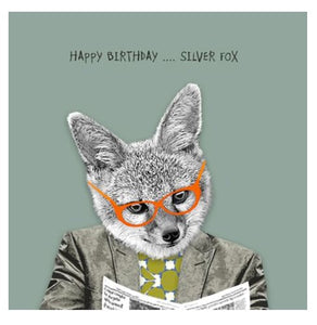 Silver Fox Birthday Card - Blank Greeting Card — The Northern Line