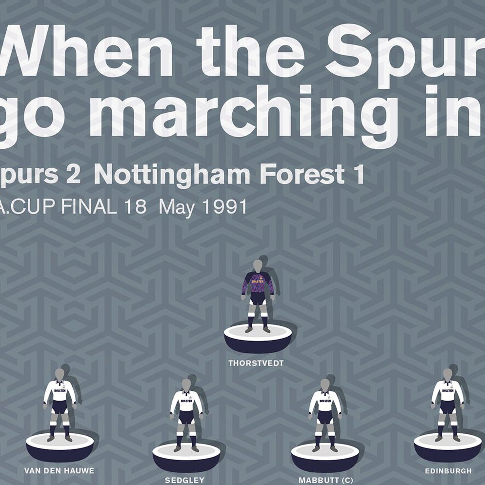 Spurs 91 - Football Poster Print — The Northern Line