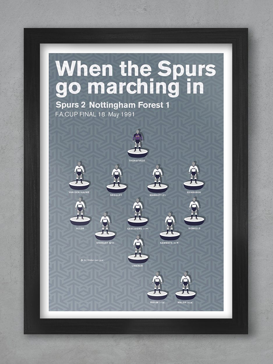 Spurs 91 - Football Poster Print — The Northern Line