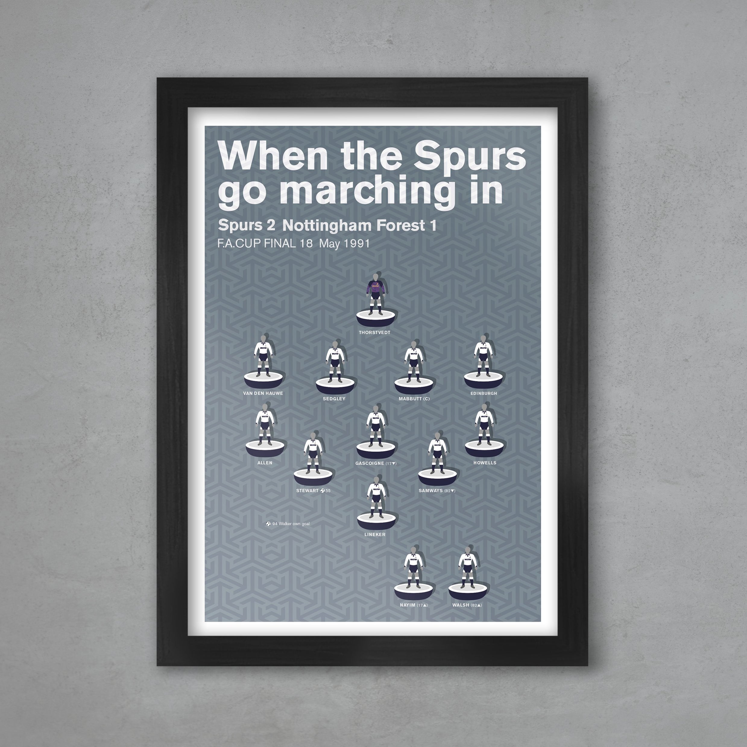 Spurs 91 - Football Poster Print — The Northern Line