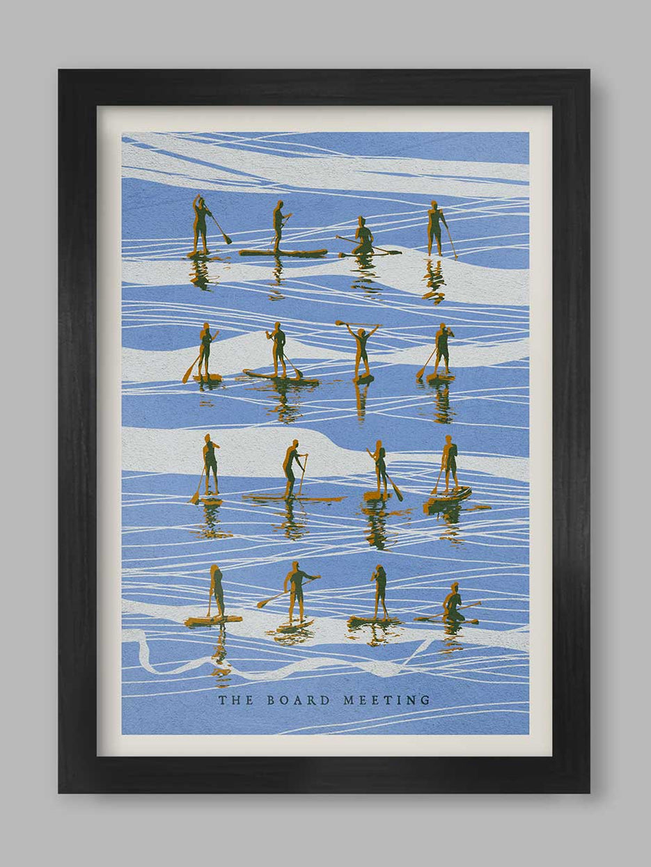 The Board Meeting - Paddleboarding Poster Print — The Northern Line