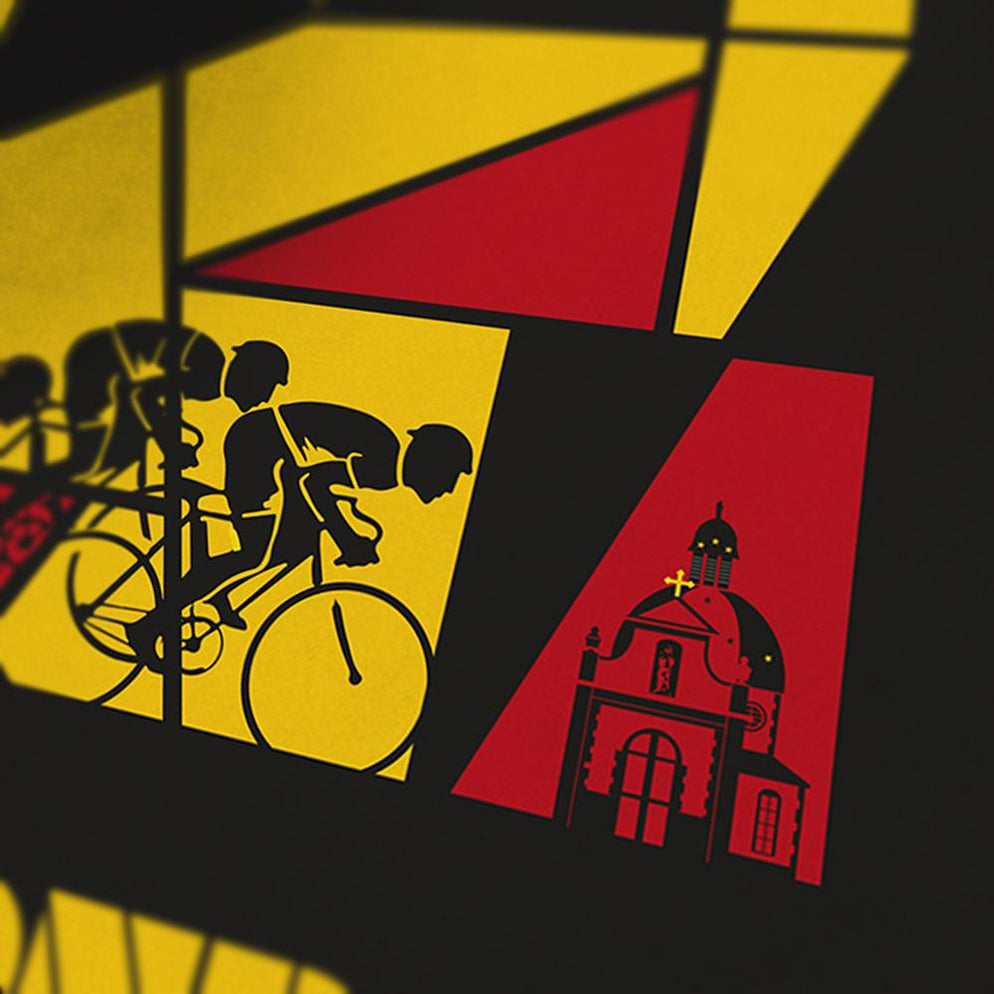 Tour of Flanders Cycling Poster Print - The Monuments — The Northern Line