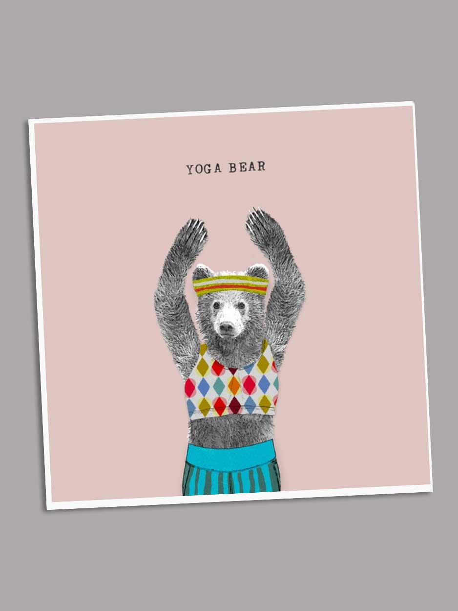 Yoga Bear Card- Blank Card — The Northern Line